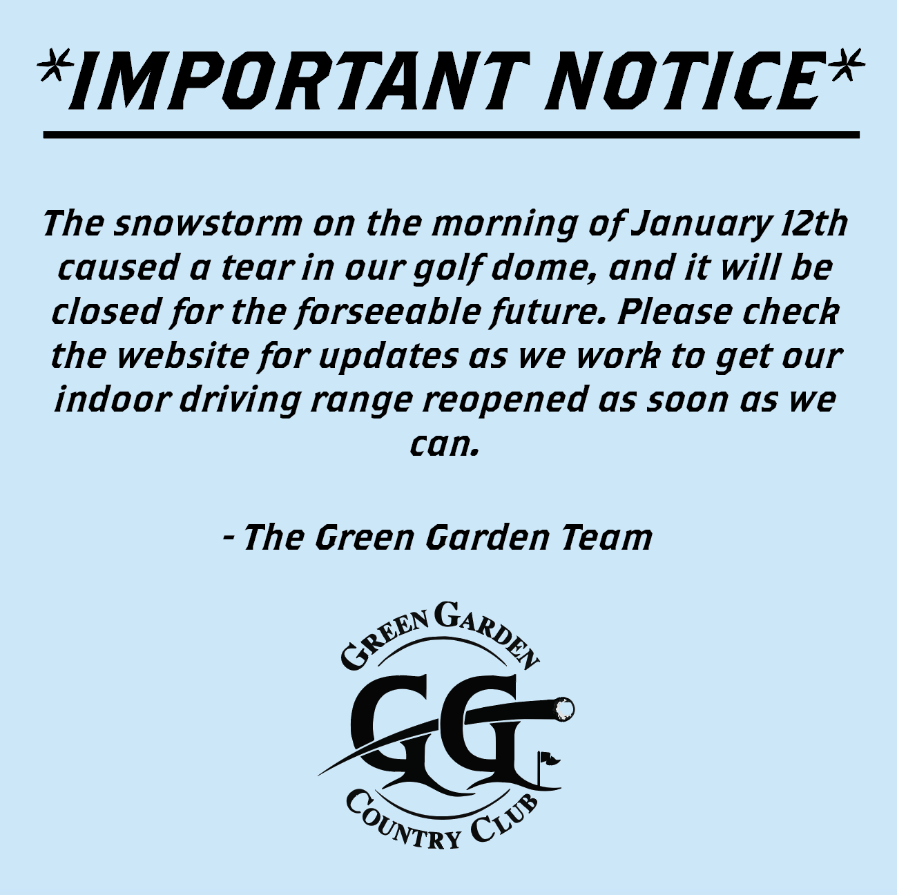 Winter Golf - Green Garden Country Club